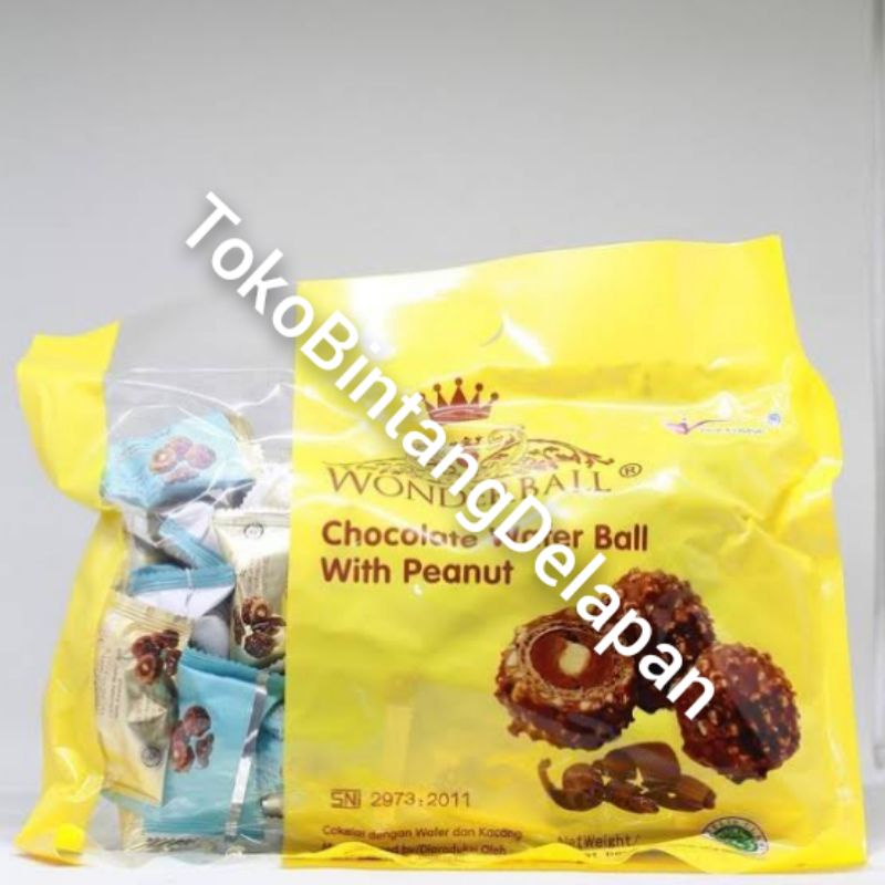 Jual WonderBall Chocolate Wafer Ball With Peanut | Shopee Indonesia
