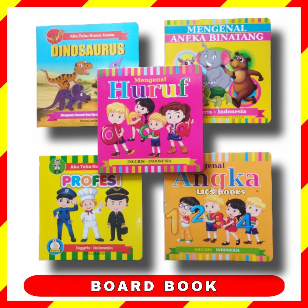 Jual Board Book Bayi Anak Balita Edukatif Murah Angka Huruf Binatang ...