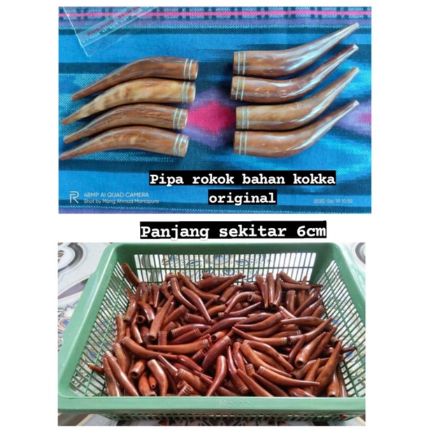 Jual Pipa rokok polos kaukah kokka Asli pakai prada khas Kalimantan ...