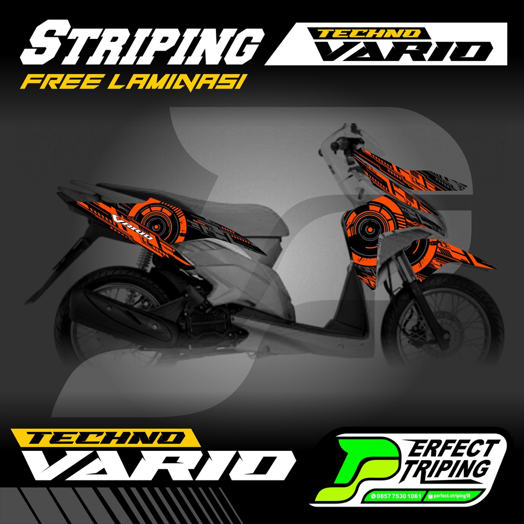 Jual Stiker Striping Honda VARIO TECHNO 110cc KARBU 2009 - 2011 ...