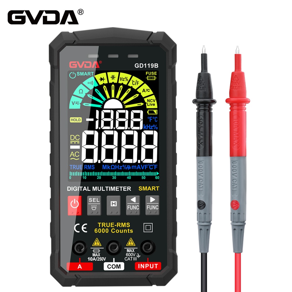 Jual PREORDER GVDA Multimeter Digital Baru T-RMS Rentang Otomatis AC DC ...