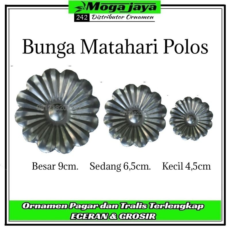 Jual Bunga matahari besi plat ornamen tralis pagar besi tempa | Shopee ...