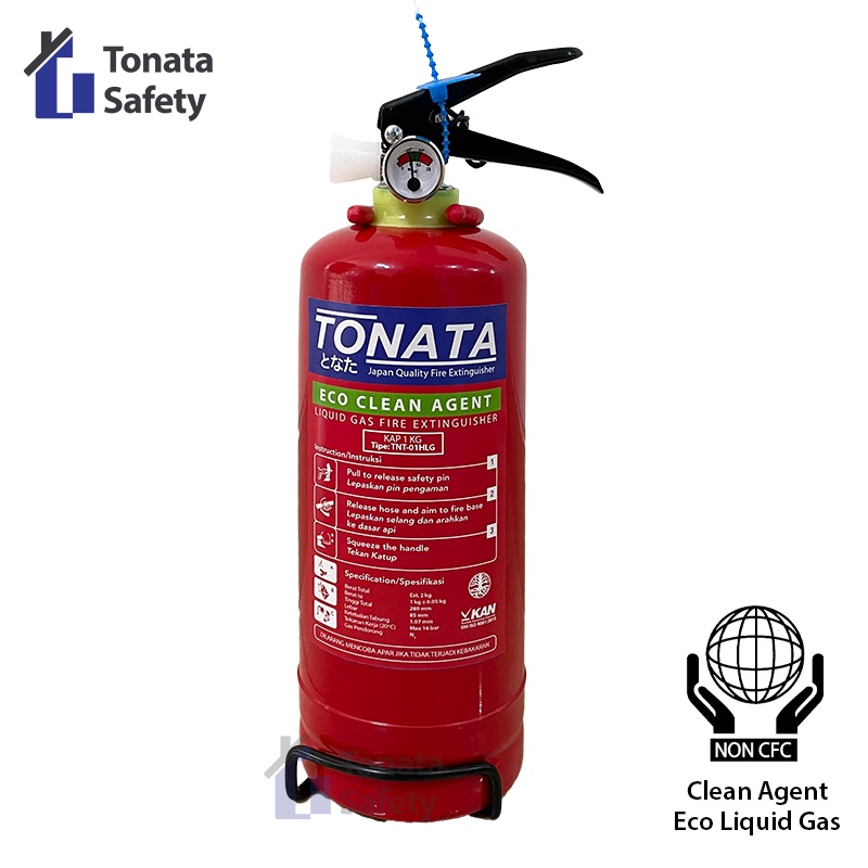 Jual APAR 1 kg Tonata Clean Agent Eco Liquid Gas / Set Komplit | Shopee ...