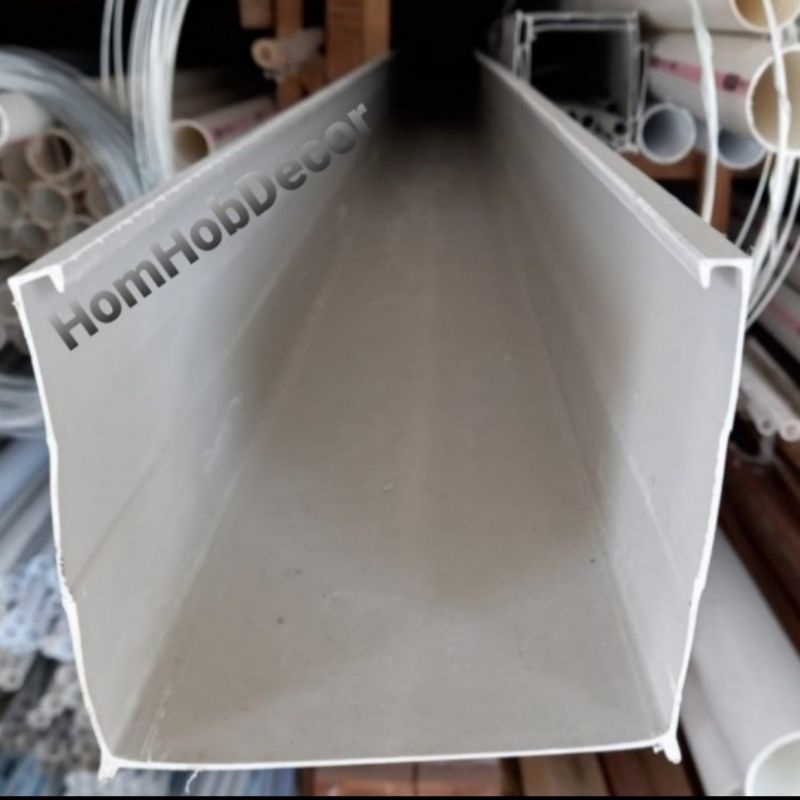 Jual Talang Kotak PVC Talang Air U 4inch | Shopee Indonesia