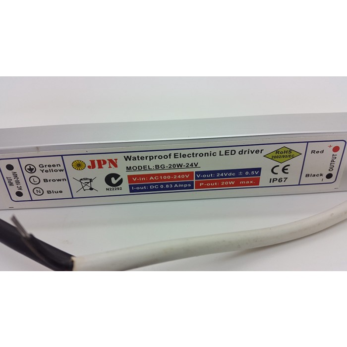 Jual 24V 0.83A 20watt Waterproof electronic led driver IP67 Original ...