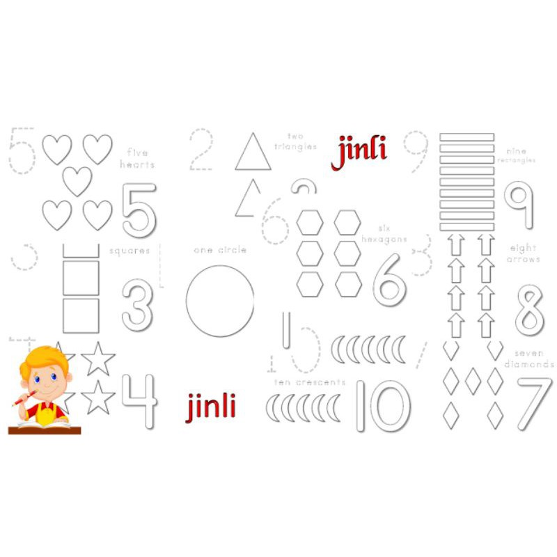 Jual TERMURAH edutoys worksheet number and shapes belajar menulis angka ...