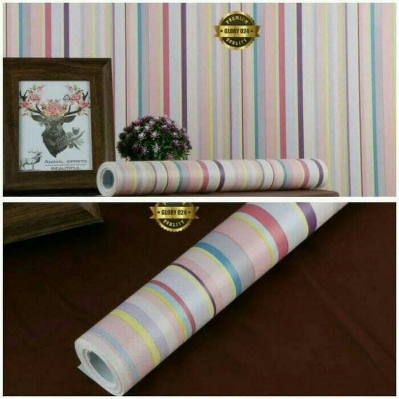 Jual Wallpaper Dinding Sticker Minimalis Garis Abstrak Salur | Shopee ...