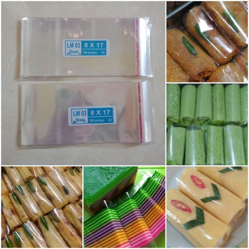 Jual PLASTIK ONE SHEET / 1 LEMBAR UK. 8X17 9X18 LEMBARAN PLASTIK KUE ...