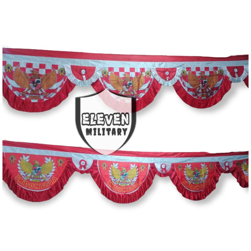 Jual BENDERA UMBUL UMBUL BACKGROUND MERAH PUTIH SABLON GARUDA 5 GELOMBANG - UMBUL UMBUL TERAS ...