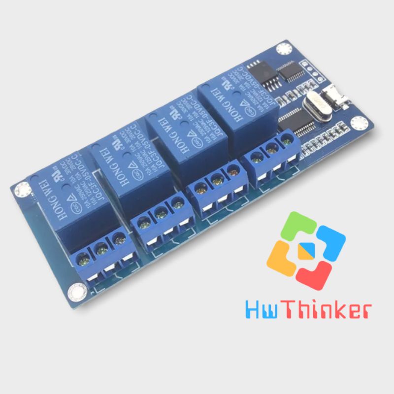 Jual Modul USB Serial to Relay 4 Channel 4ch for Raspberry Pi Desktop ...