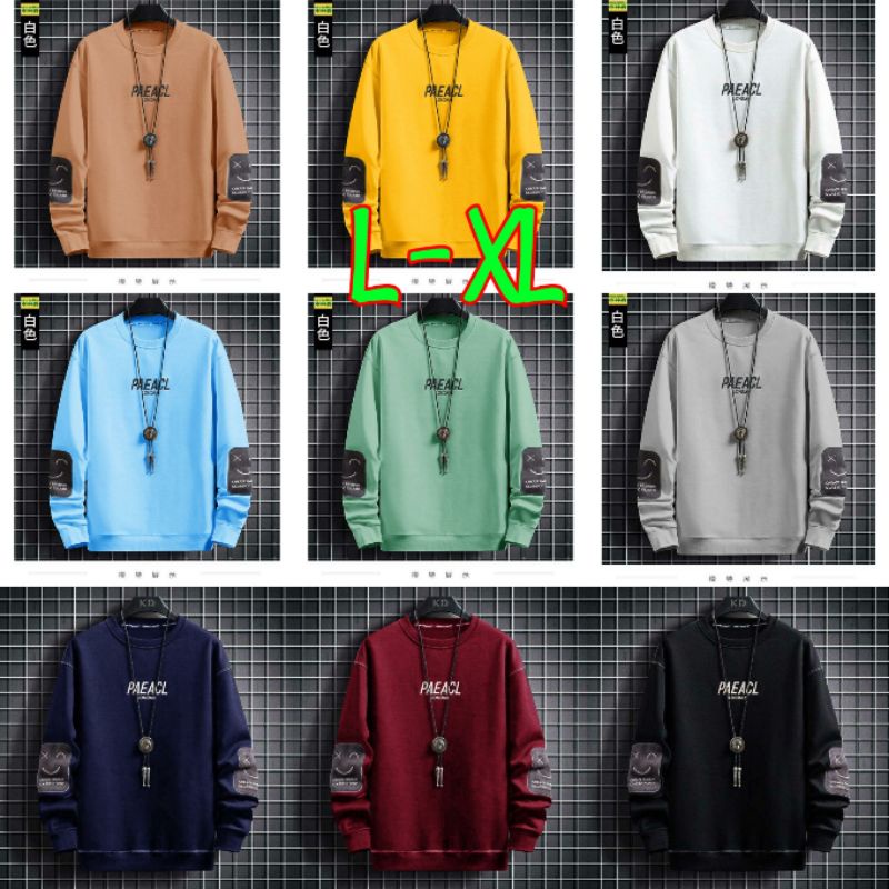 Jual SWEATER CREWNECK SIZE M-XL SWEATSHIRT COWOK SWEATER JAKET PRIA ...