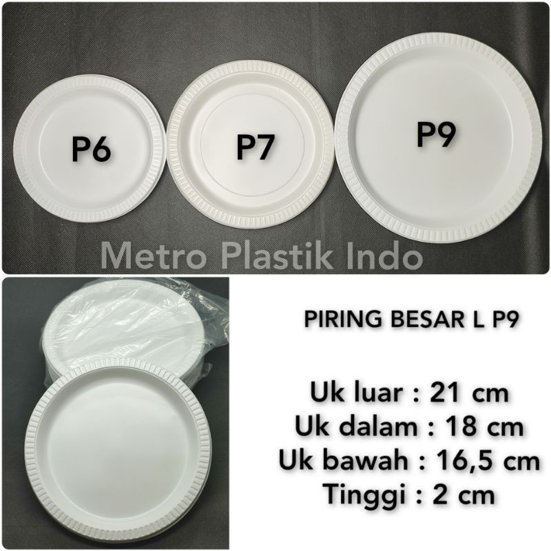 Jual Piring Plastik Besar L P9 | Plastik Piring Makanan Sekali Pakai ...