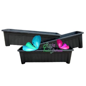 Jual Pot Bunga Panjang Highway 55 Hitam Pot Panjang 50cm Pot Bunga Segi ...