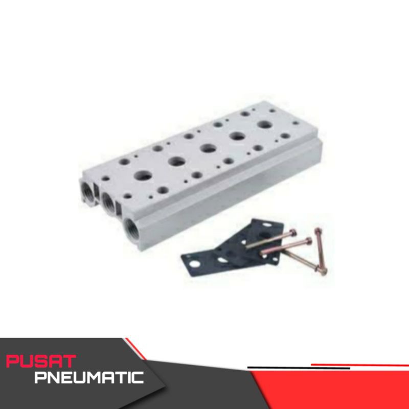 Jual MANIFOLD BLOCK 6 BARIS(SOLENOID TYPE V54 / BODY 400 / 4V410 ...