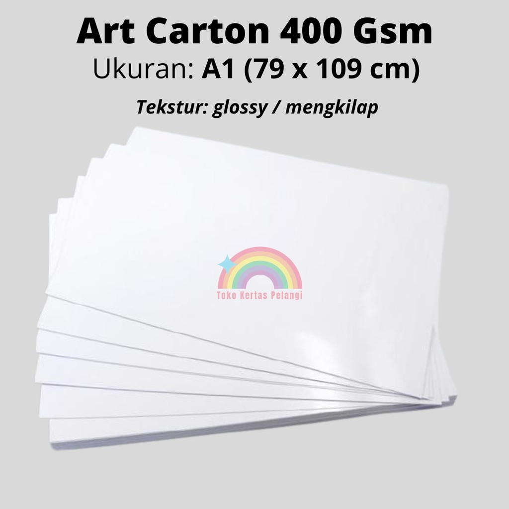 Jual Art Carton 400 gsm Ukuran A1 (79 x 109 cm) / Karton Glossy ...