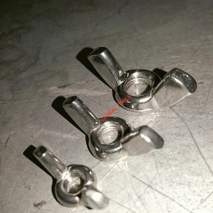 Jual Wing nuts mur kuping baut kupu kupu stainless 8mm mur kuping 12 ...