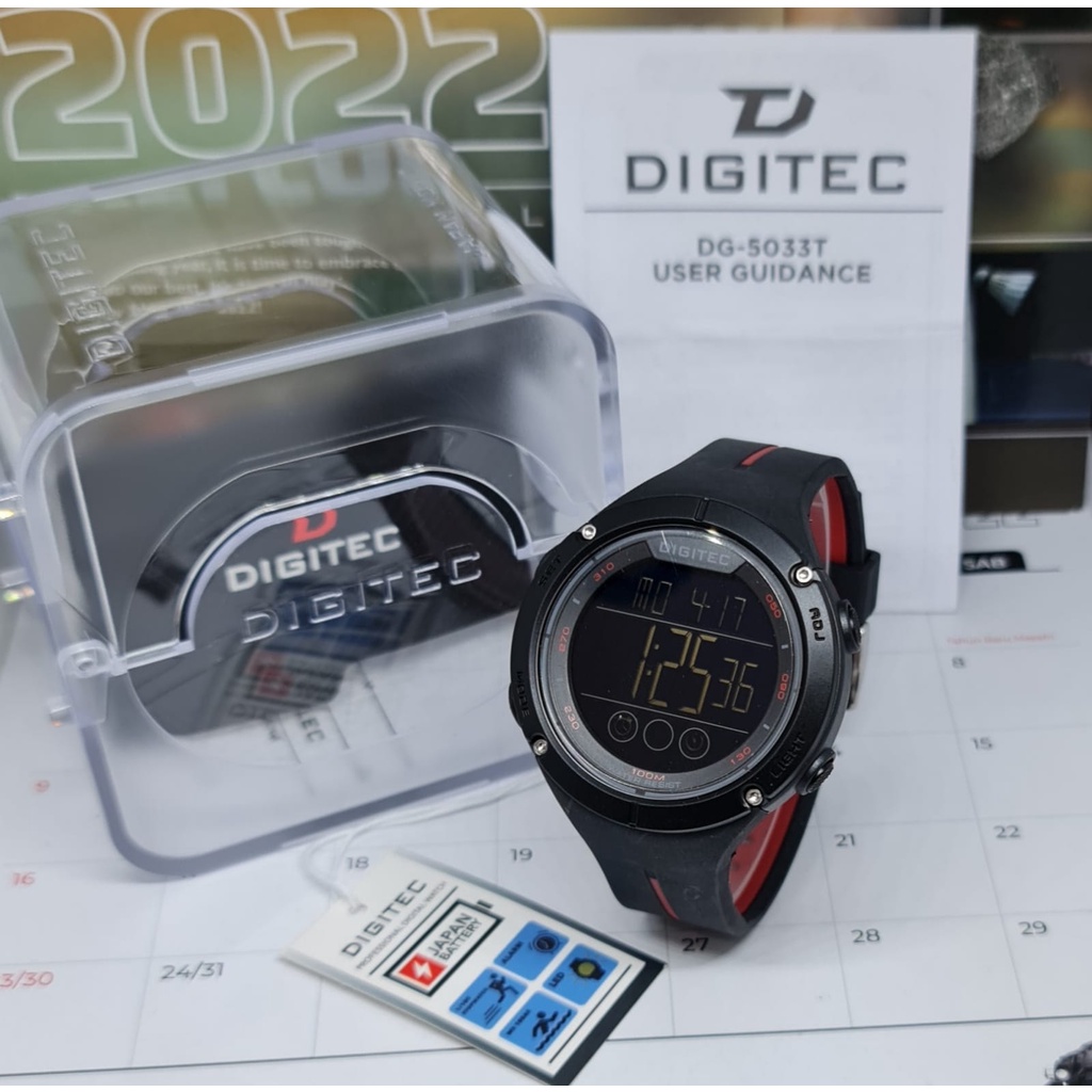 Jual Jam Tangan Pria DIGITEC DG-5033T / DG5033 / DG 5033 Original Digitec Watch Sport Dual Time ...