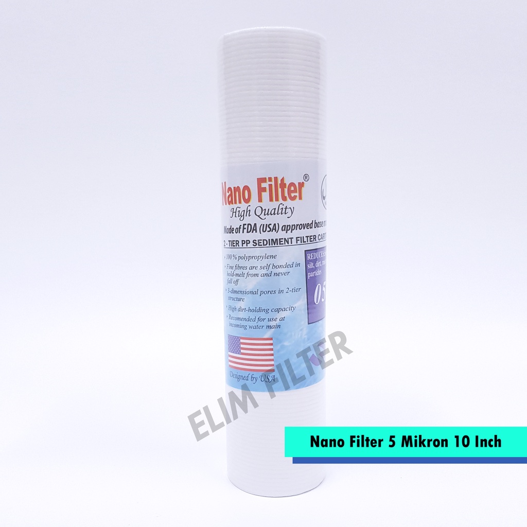 Jual Nano Filter 10 inch 5 Mikron | Shopee Indonesia