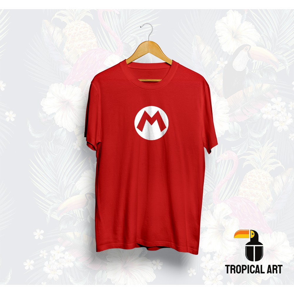Jual Kaos LOGO M TOPI SUPER MARIO BROS GAME / BAJU NINTENDO KAOS DISTRO ...