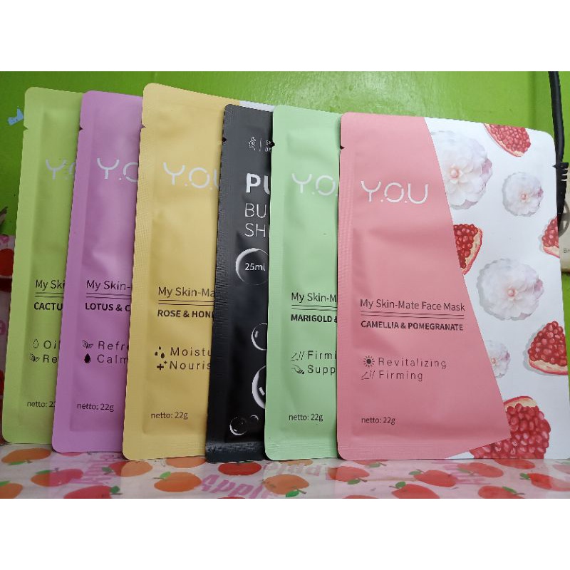 Jual Masker YOU (mate face mask & Buble sheet mask) original by Y.O.U ...