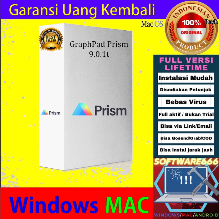 Jual Software Analisa dan Grafik: GraphPad Prism 9.0.1t [Mac] | Shopee Indonesia