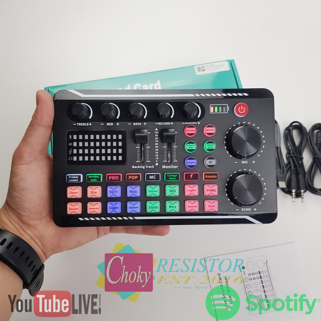 Jual Soundcard External Crust Pro F998 Untuk Live Streaming atau Karoke ...