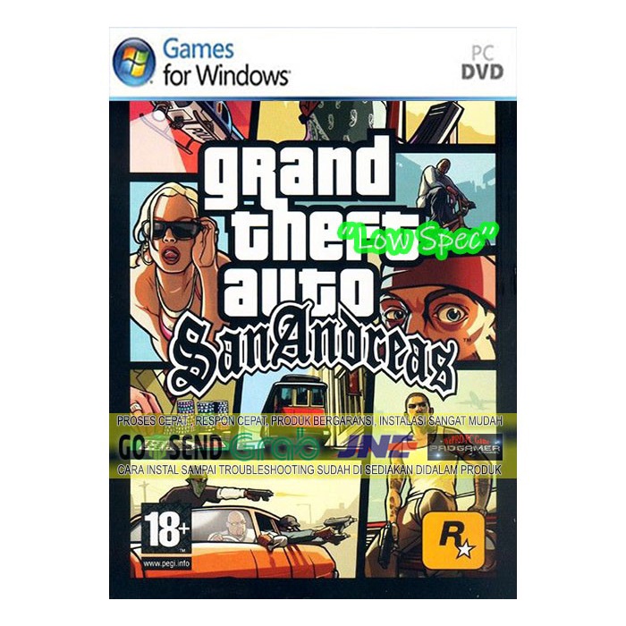 Jual GTA - GRAND THEFT AUTO - SAN ANDREAS | CD DVD GAME | PC GAME ...