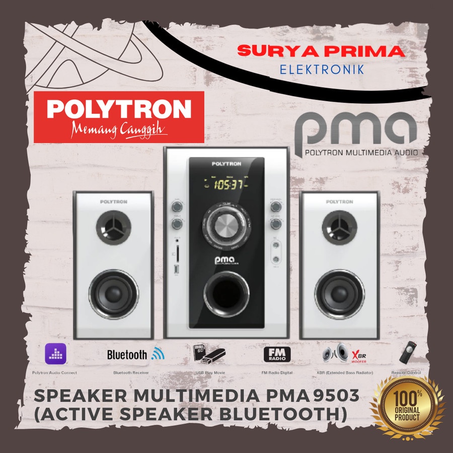 Jual Speaker Multimedia Polytron PMA 9503 (Active Speaker Bluetooth) | Shopee Indonesia