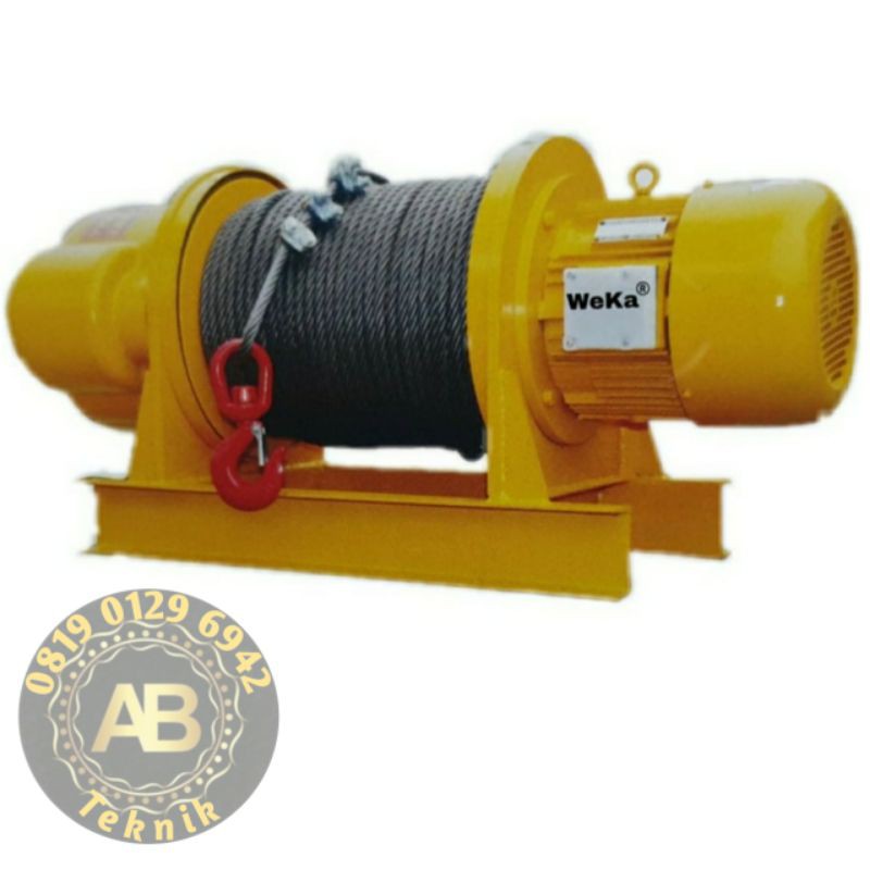 Jual Electric winch 2 ton x 100 meter 3 phase WEKA katrol listrik ...