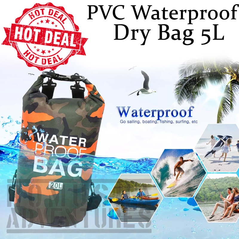 Jual Water Proof Bag Dry Bag 5 liter Tas Anti Air Camping Outdoor Sport Pendakian Gunung ...