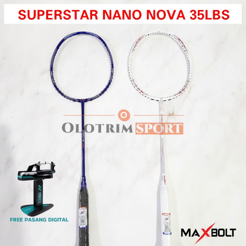 Jual Raket Badminton MAXBOLT SUPERSTAR NANO NOVA 35LBS Original ...