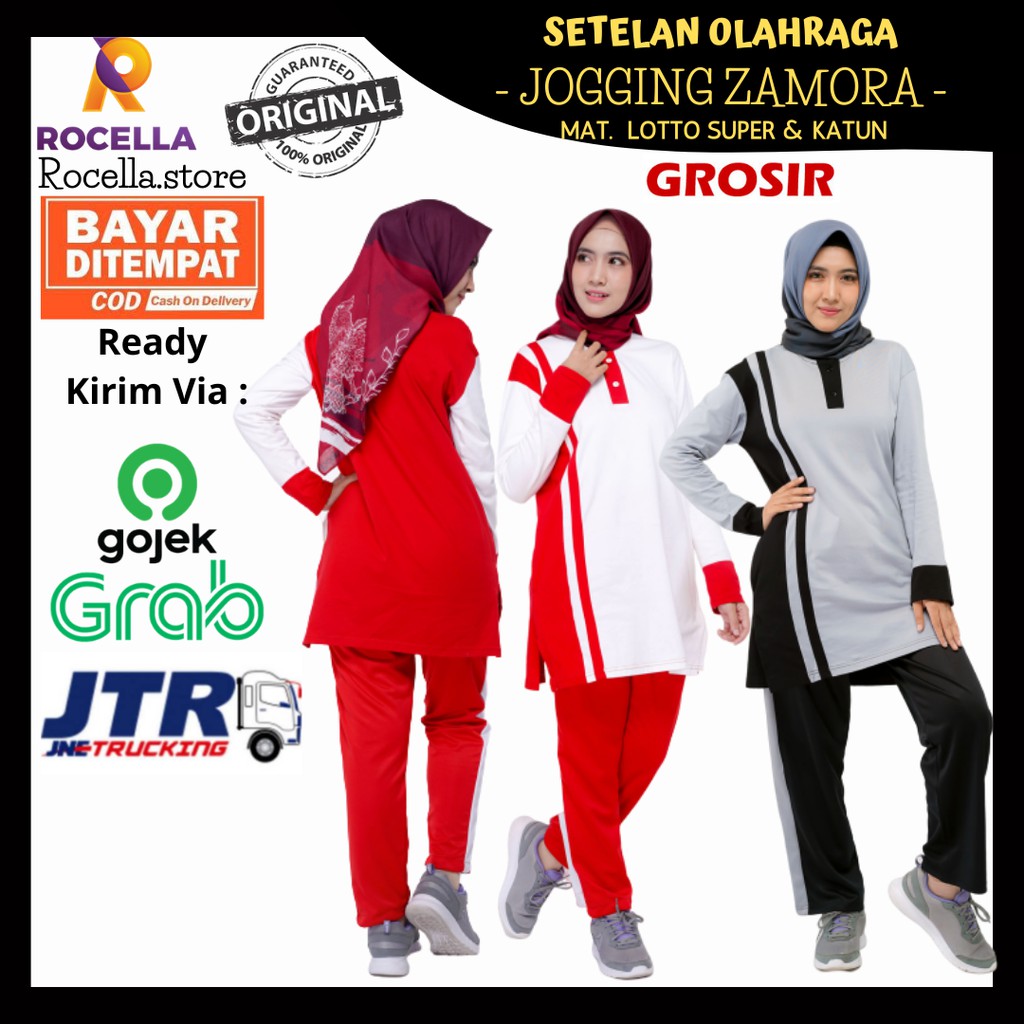 Jual Rocella Setelan Olahraga Wanita Pakaian Olahraga Wanita Kaos Dan Training Panjang Jogging ...