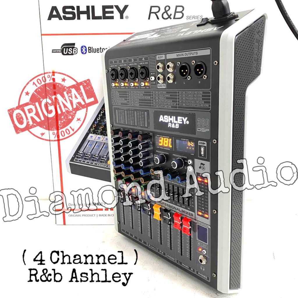 Jual Mixer Audio Ashley R&b 4 Channel Usb Bluetooth Original Mixing Rnb4 ( Bayar Ditempat ...