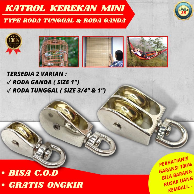 Jual Katrol Kerek Kerekan Kandang Burung Bendera Timba Sumur Mini Kecil ...