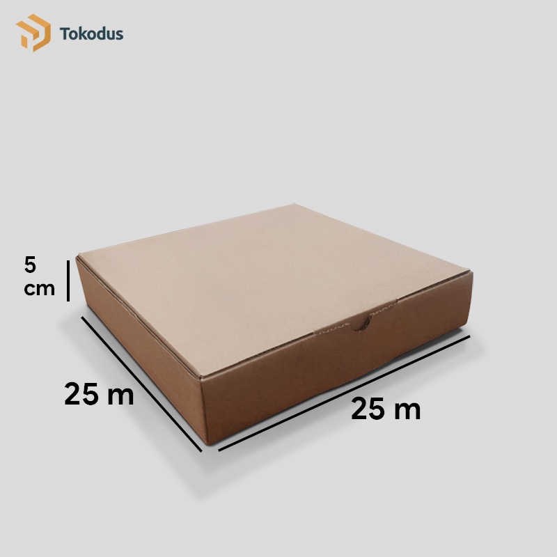 Jual Kardus Box Die Cut 25x25x5 cm Box Hampers/Dus Pizza/Dus Pakaian ...