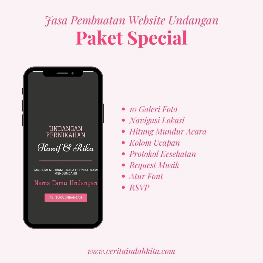 Jual Undangan Digital Paket Special Undangan Online Undangan Website Wedding Invitation Undangan ...