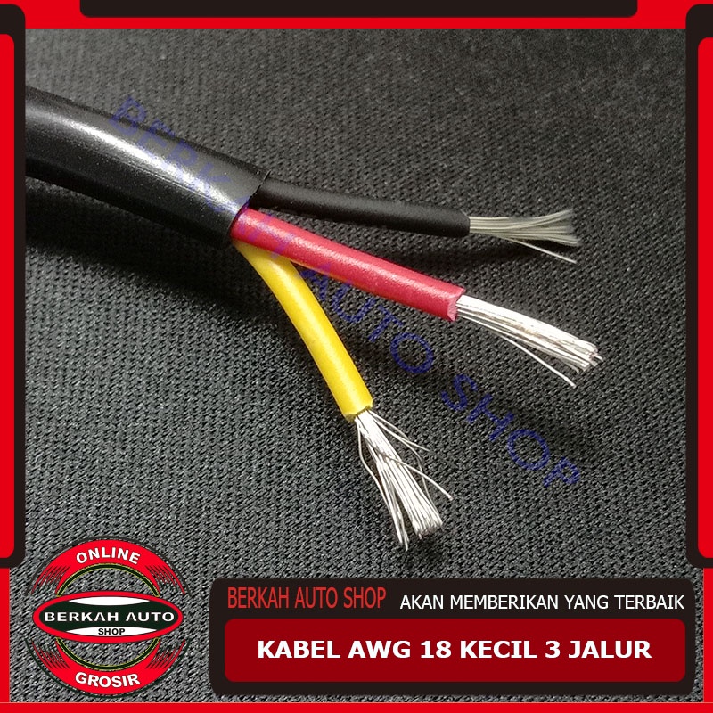 Jual Kabel AWG 18 Kecil 3 Jalur Original Jual Per 1 Meter | Shopee Indonesia