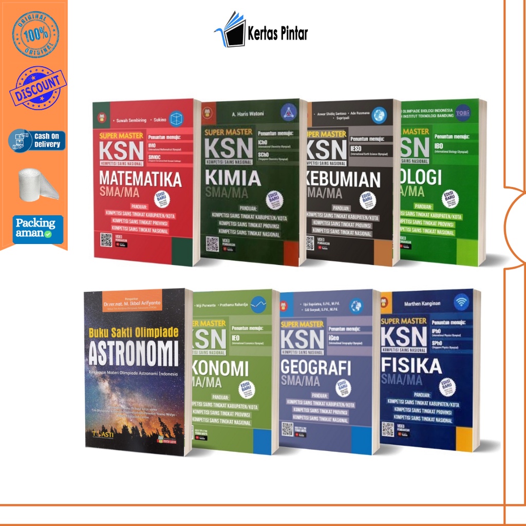 Jual READY STOK SUPER MASTER KSN OSN SMA/MA BIOLOGI KIMIA KEBUMIAN MATEMATIKA FISIKA GEOGRAFI ...