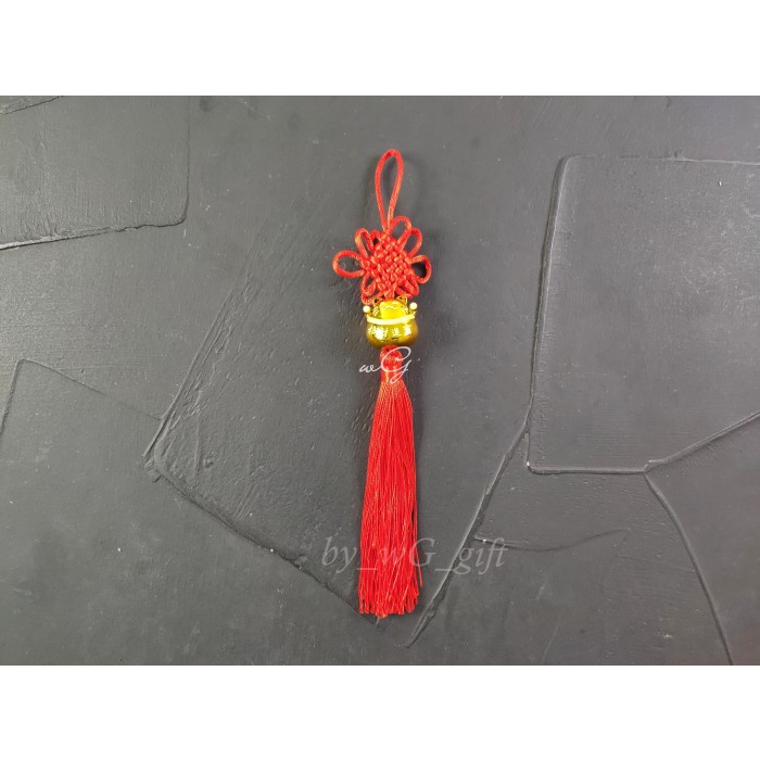 Jual Hiasan Tassel Imlek Merah Motif Kucing Gold B | Shopee Indonesia
