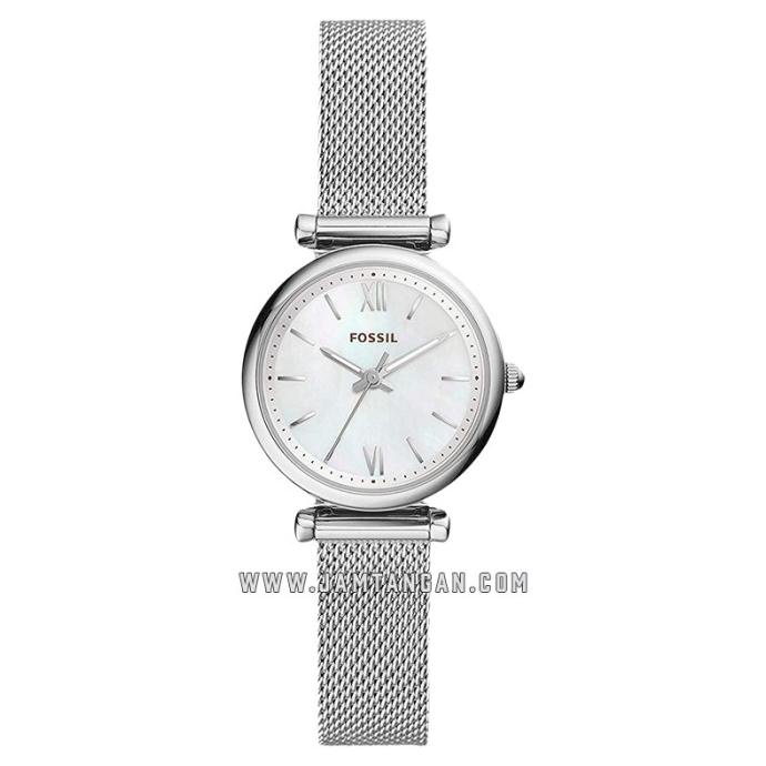 Jual Fossil ES4432 Carlie Mini Ladies White Mother of Pearl Dial Mesh ...