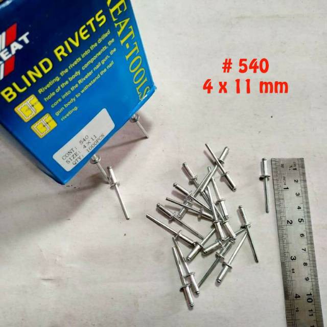 Jual Blind Rivera 1000 pcs paku rivet 540 rifet blind Rivera rifets nut ...