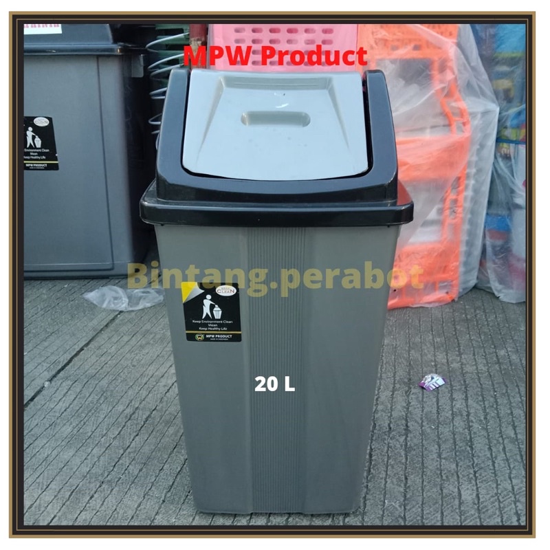 Jual MPW PRODUCT - Tempat Sampah MPW Abu Silver 5L 10L 15L 20L 42L 65L 100L / Tong Sampah ...