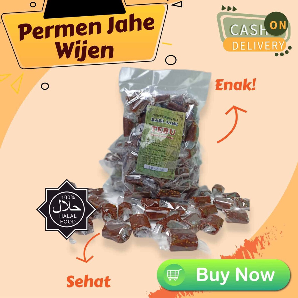Jual Permen Jahe Khas Pekalongan Kemasan satuan 500gr | Shopee Indonesia