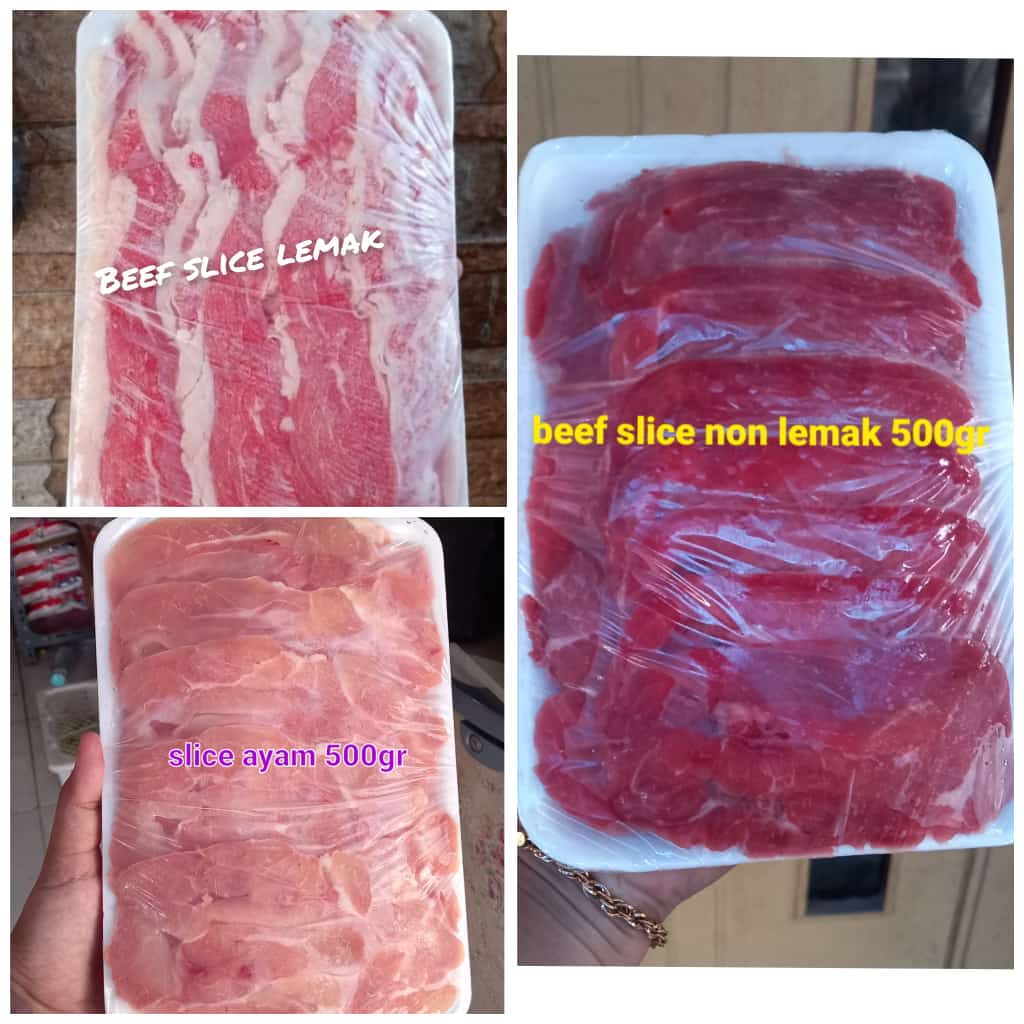 Jual Slice Ayam Slice Beef Lemak Slice Beef Non Lemak | Shopee Indonesia