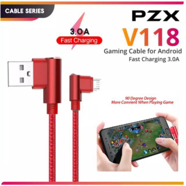 Jual Kabel Data Gaming Pzx 3.0A Android Micro Original (fast Charging ...