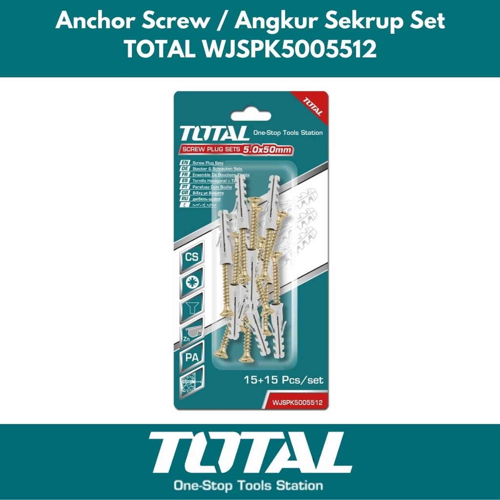 Jual Viser Baut Set Angkur Sekrup Set TOTAL WJSPK5005512 | Shopee Indonesia
