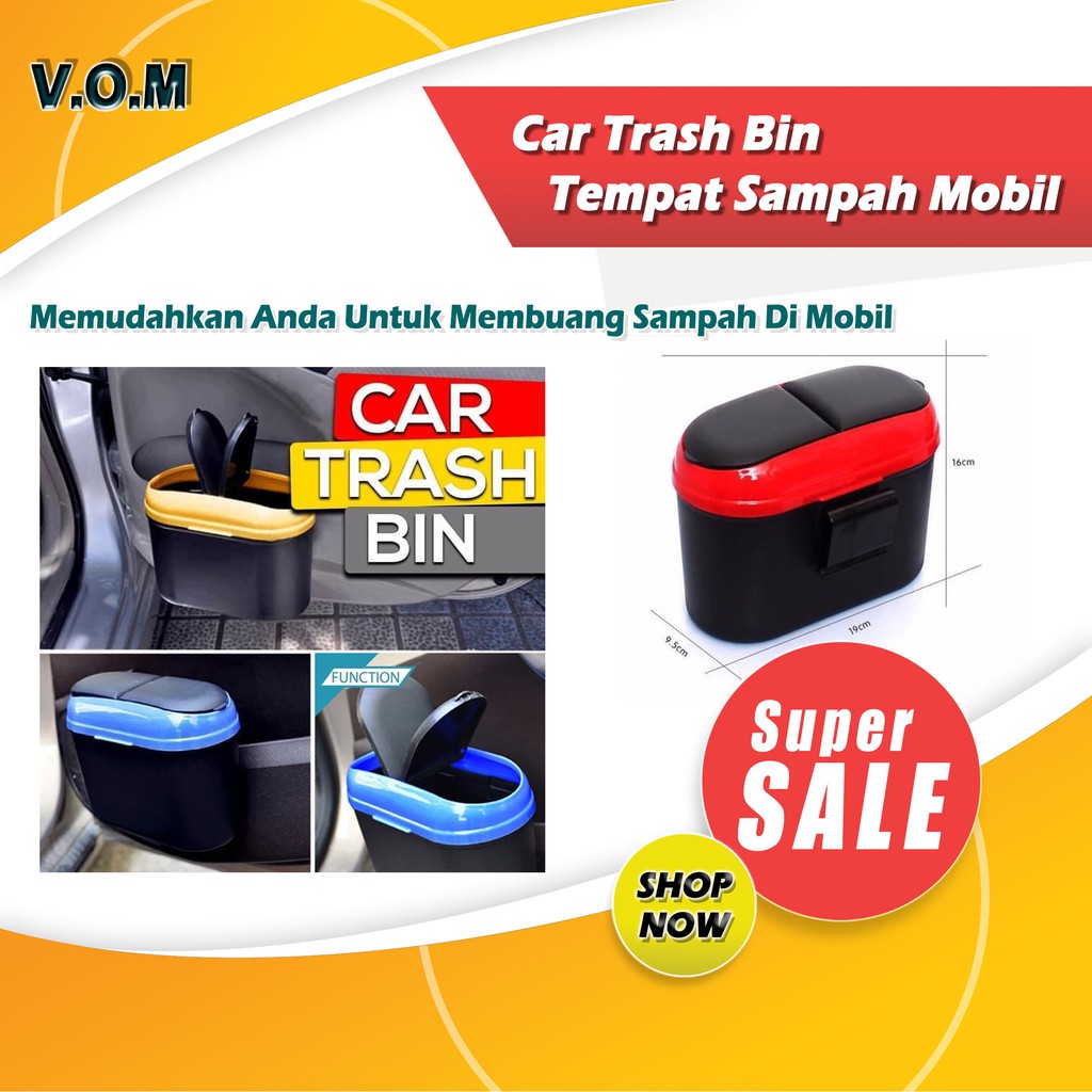 Jual VOM-0414 Car Trash Bin Tempat Sampah Mobil | Shopee Indonesia