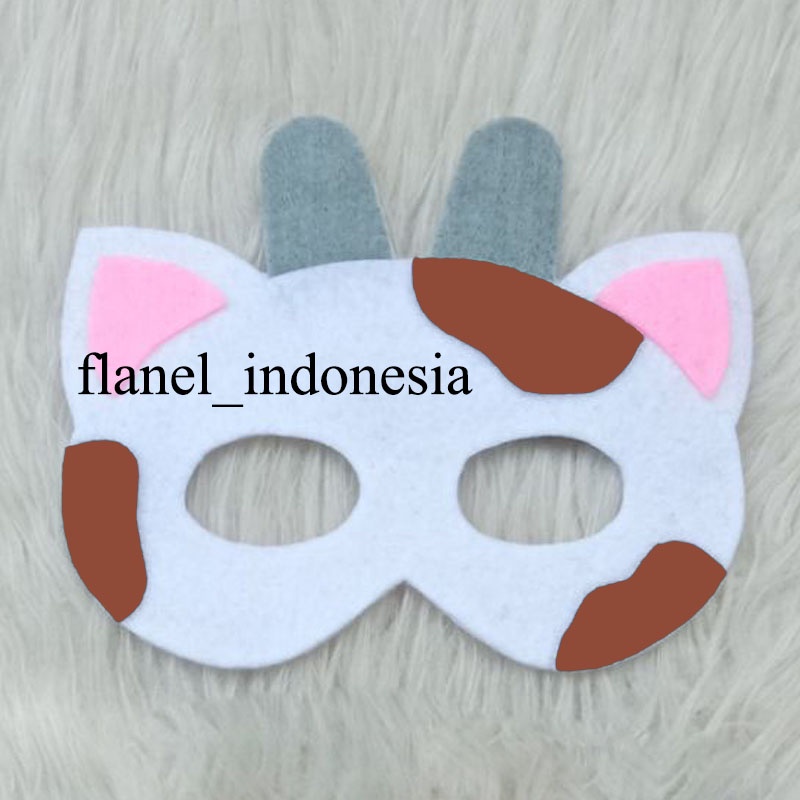 Jual Topeng Hewan Ternak Sapi Perah Corak Coklat Topeng Bahan Flanel ...