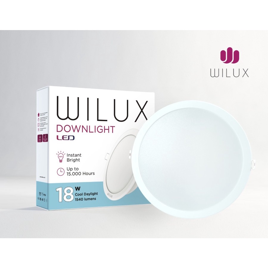 Jual Wilux Downlight LED 18W - 6500K Putih - 18W Panel Recessed ...
