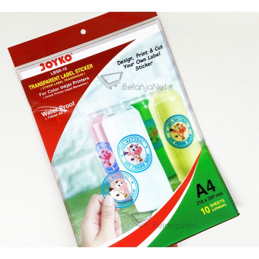 Jual Stiker Label Transparan | Transparent Label Sticker Joyko LBSR-10 ...